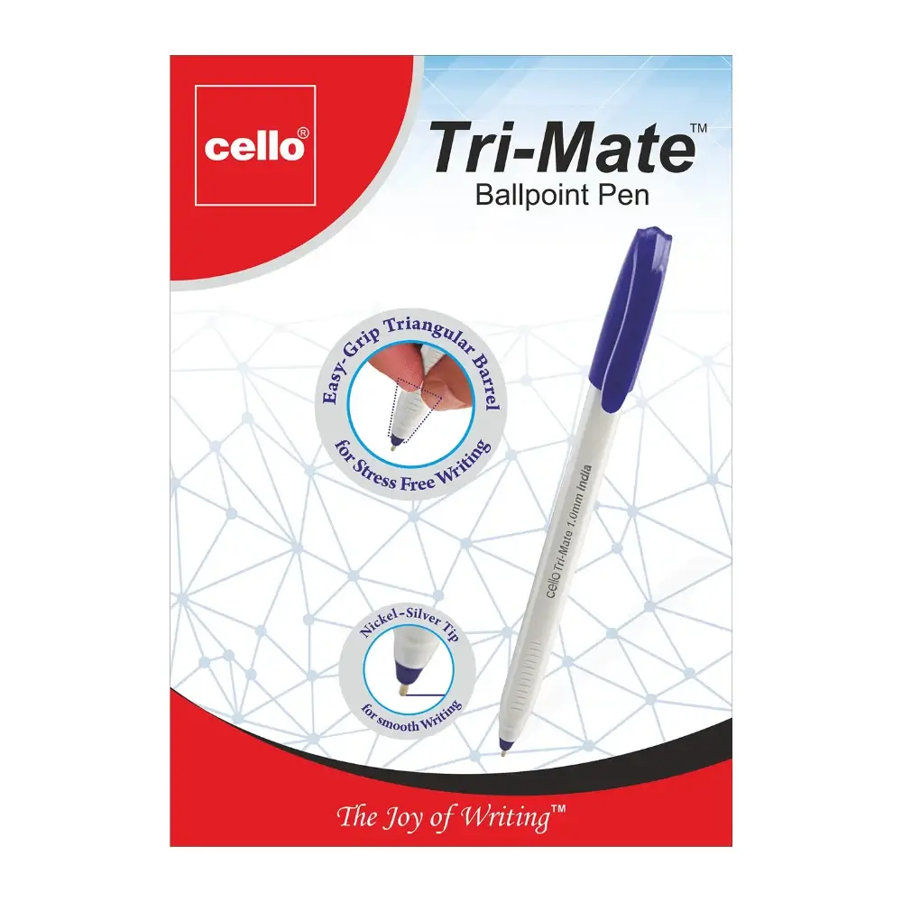 Cello Ball-Point Pens – Trimate– 1X50P – Blue - Alzain trading