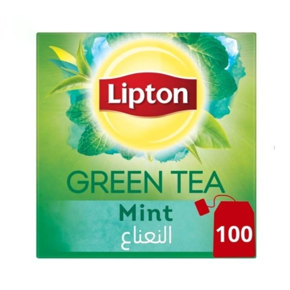 Lipton Green Tea Mint 100 tea bags - Alzain trading