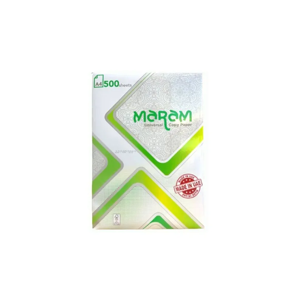 Maram Green A4 Photocopy Paper 500 Sheets Pack of 5 - Alzain trading